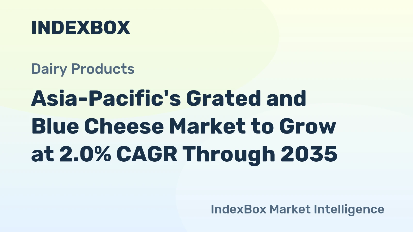 Asia-Pacific's Grated and Blue Cheese Market to Grow at 2.0% CAGR Through 2035