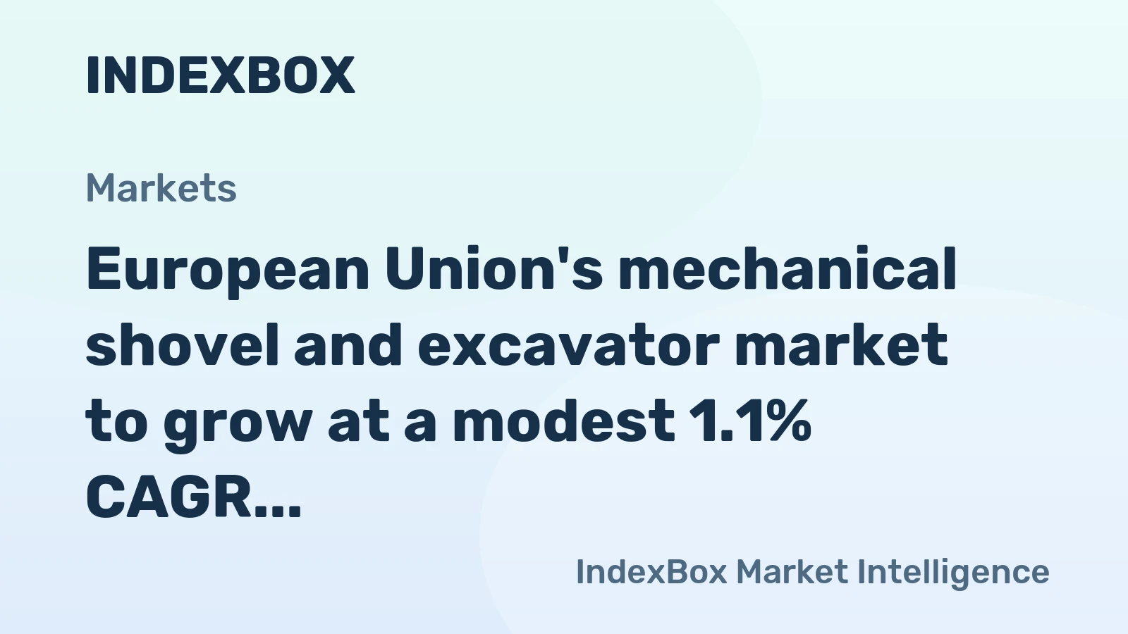 European Union's mechanical shovel and excavator market to grow at a modest 1.1% CAGR, reaching 538K units by 2035, driven by sustained demand.