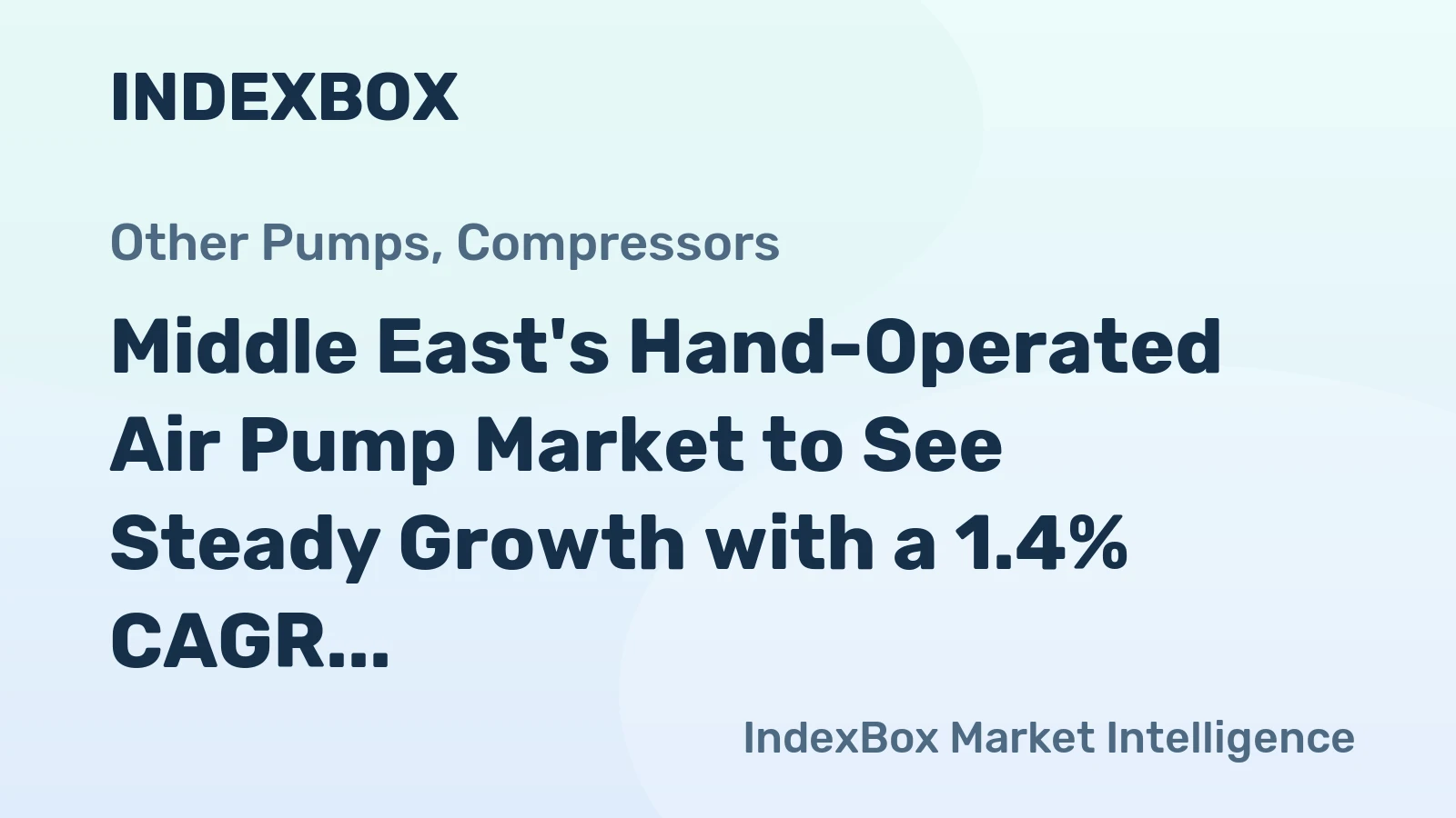 Middle East's Hand-Operated Air Pump Market to See Steady Growth with a 1.4% CAGR