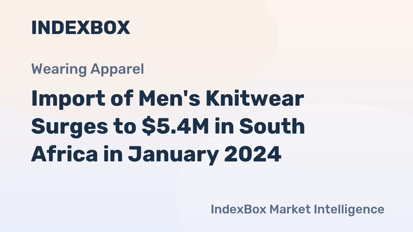 Import of Men's Knitwear Surges to $5.4M in South Africa in January 2024