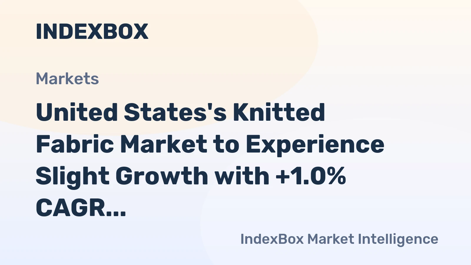 United States's Knitted Fabric Market to Experience Slight Growth with +1.0% CAGR Over the Next Decade