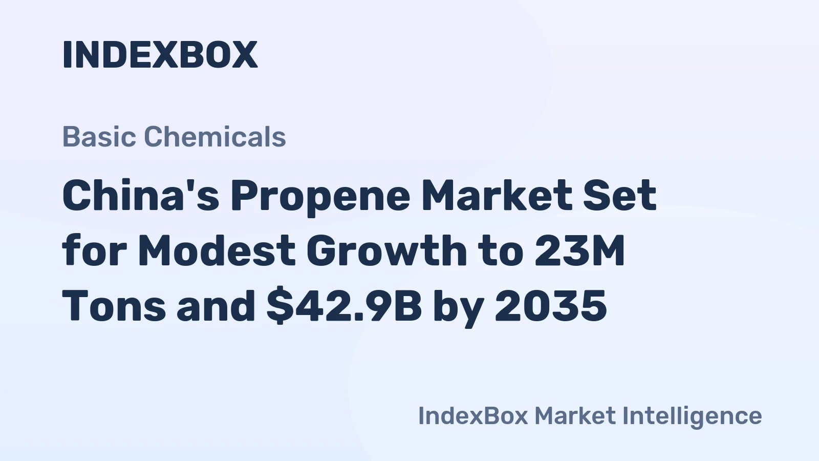 China's Propene Market Set for Modest Growth to 23M Tons and $42.9B by 2035