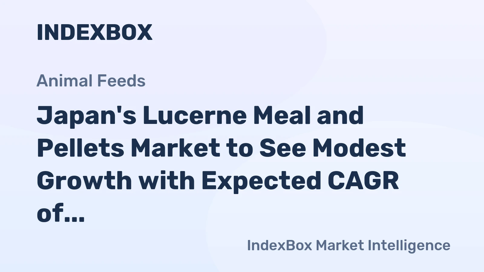 Japan's Lucerne Meal and Pellets Market to See Modest Growth with Expected CAGR of +0.9% in Volume and +2.4% in Value from 2024 to 2035
