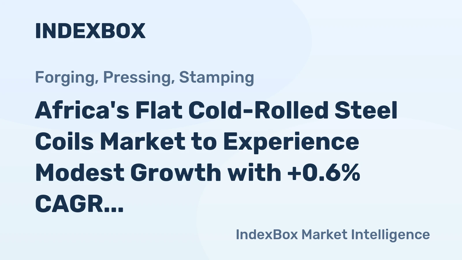 Africa's Flat Cold-Rolled Steel Coils Market to Experience Modest Growth with +0.6% CAGR from 2024 to 2035