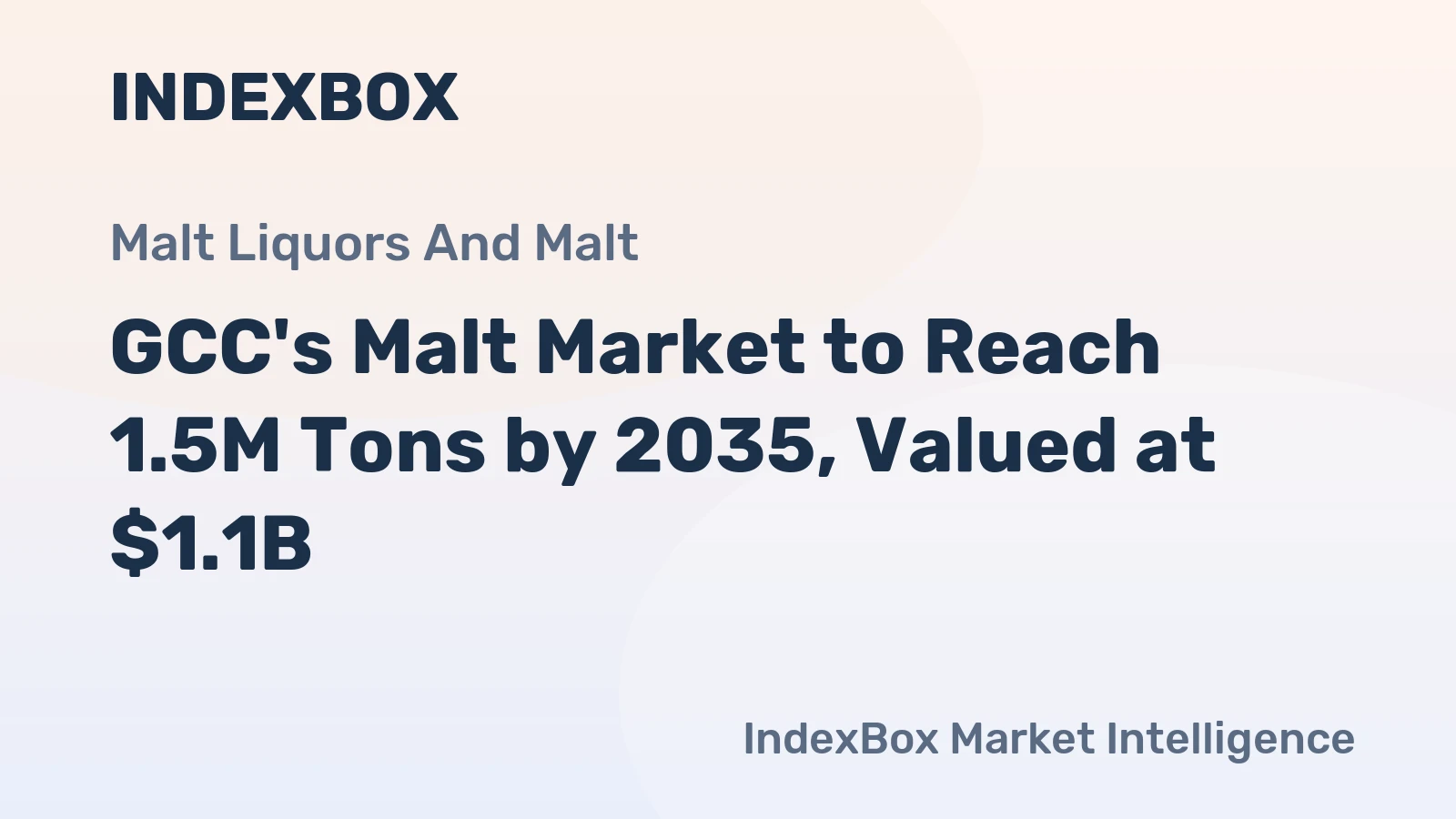GCC's Malt Market to Reach 1.5M Tons by 2035, Valued at $1.1B