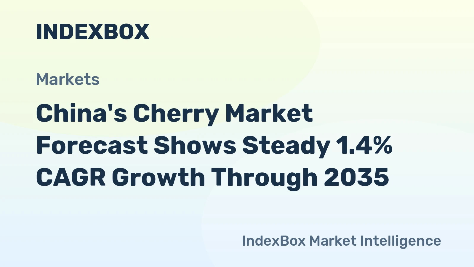 China's Cherry Market Forecast Shows Steady 1.4% CAGR Growth Through 2035