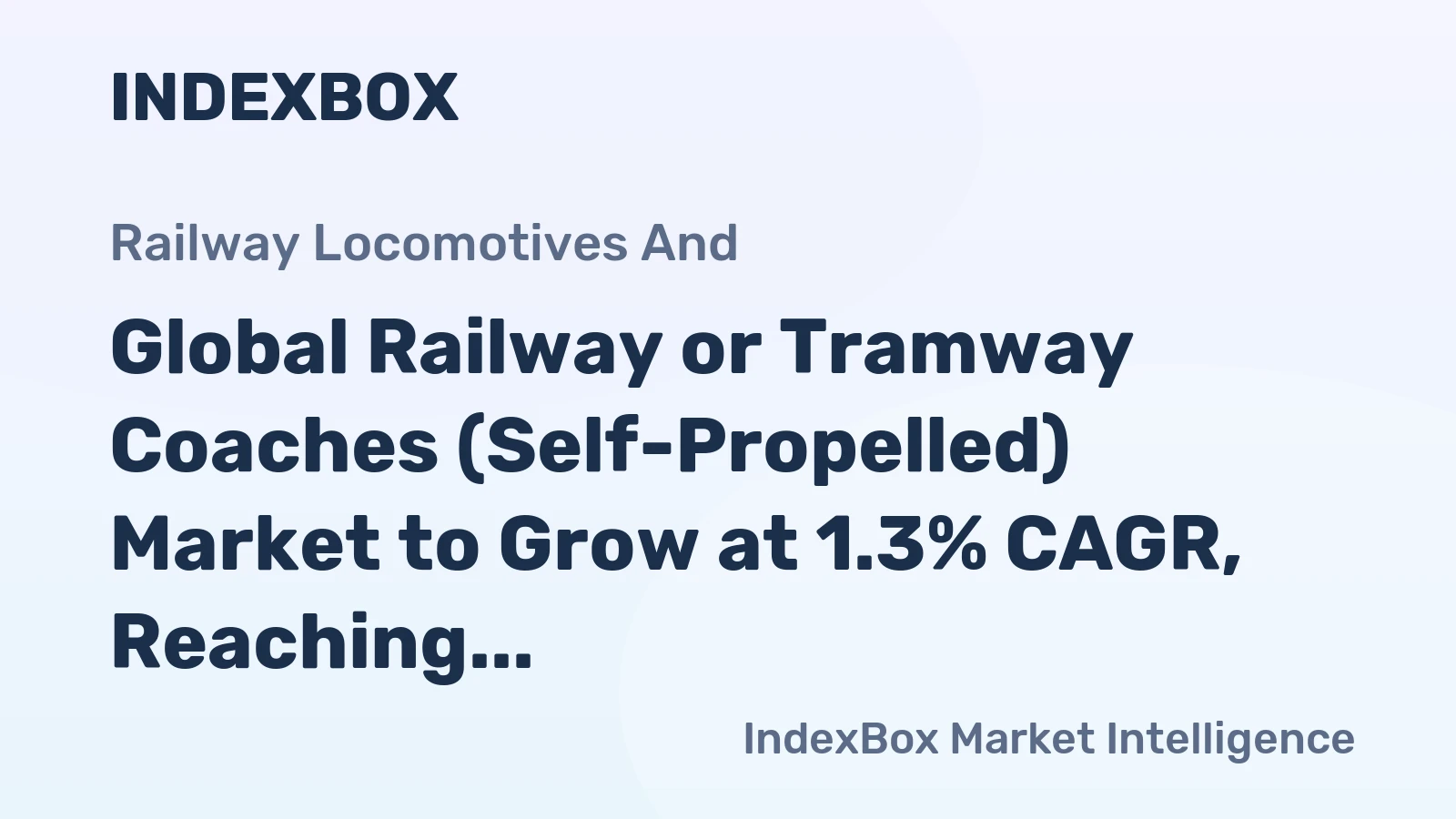 Global Railway or Tramway Coaches (Self-Propelled) Market to Grow at 1.3% CAGR, Reaching $61.7B by 2035