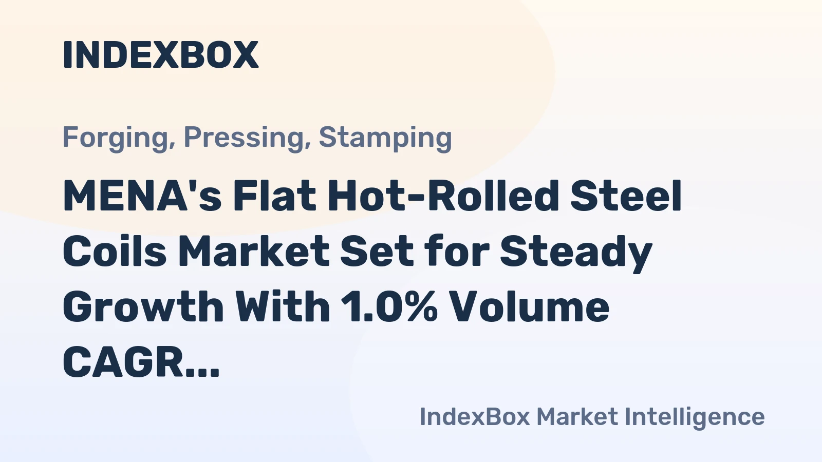 MENA's Flat Hot-Rolled Steel Coils Market Set for Steady Growth With 1.0% Volume CAGR Through 2035