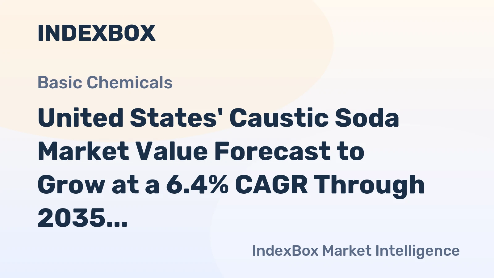 United States' Caustic Soda Market Value Forecast to Grow at a 6.4% CAGR Through 2035