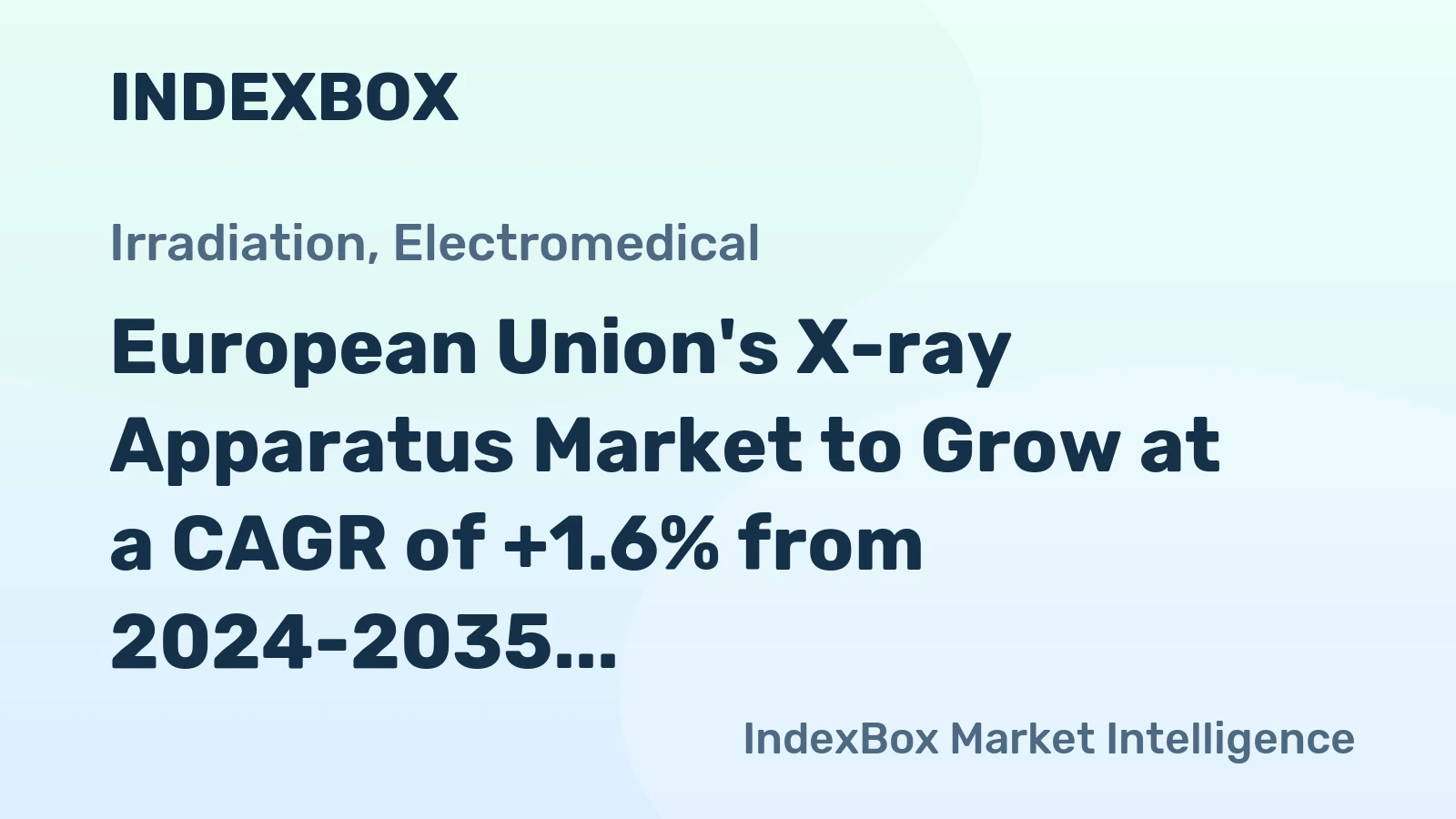 European Union's X-ray Apparatus Market to Grow at a CAGR of +1.6% from 2024-2035, Reaching 999K Units by 2035