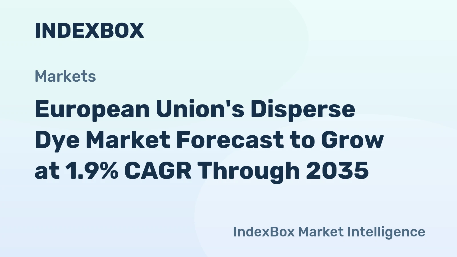 European Union's Disperse Dye Market Forecast to Grow at 1.9% CAGR Through 2035