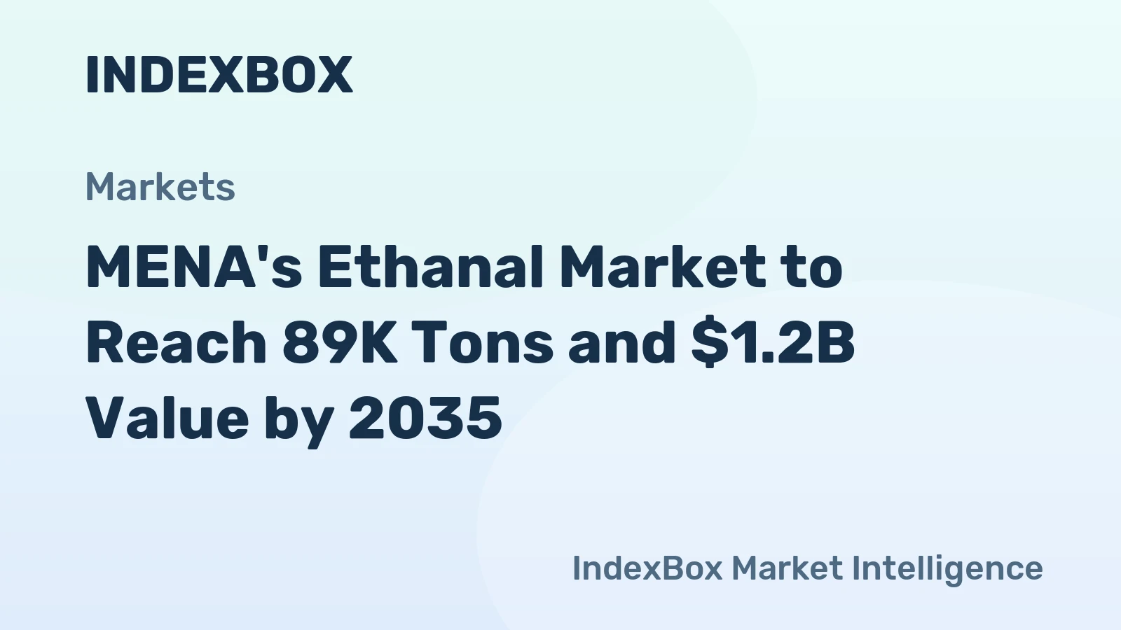 MENA's Ethanal Market to Reach 89K Tons and $1.2B Value by 2035