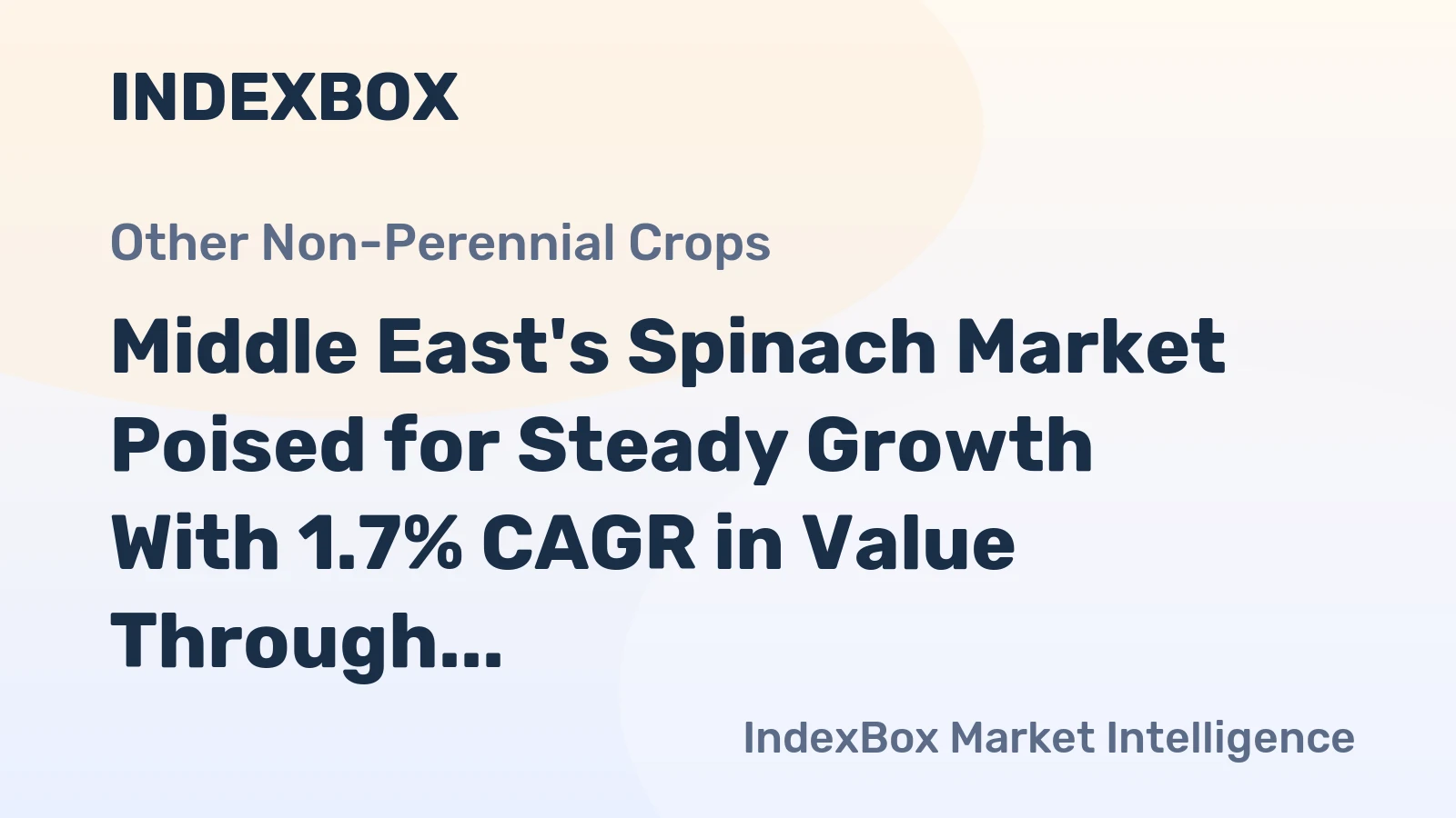 Middle East's Spinach Market Poised for Steady Growth With 1.7% CAGR in Value Through 2035