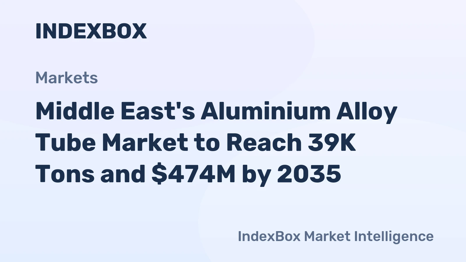 Middle East's Aluminium Alloy Tube Market to Reach 39K Tons and $474M by 2035
