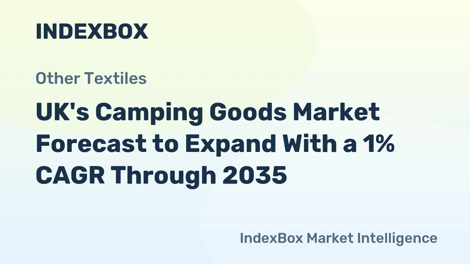 UK's Camping Goods Market Forecast to Expand With a 1% CAGR Through 2035