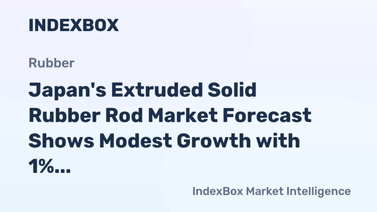 Japan's Extruded Solid Rubber Rod Market Forecast Shows Modest Growth with 1% CAGR Through 2035