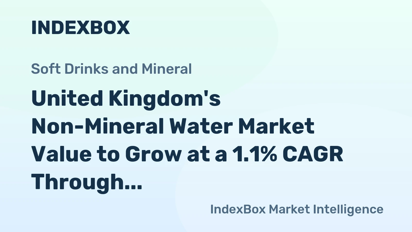 United Kingdom's Non-Mineral Water Market Value to Grow at a 1.1% CAGR Through 2035