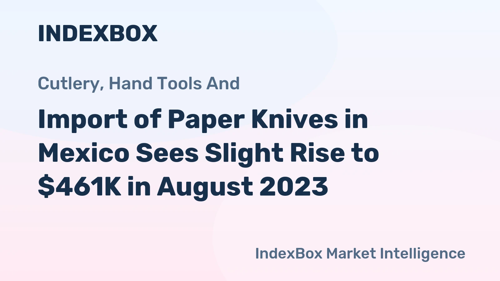 Import of Paper Knives in Mexico Sees Slight Rise to $461K in August 2023