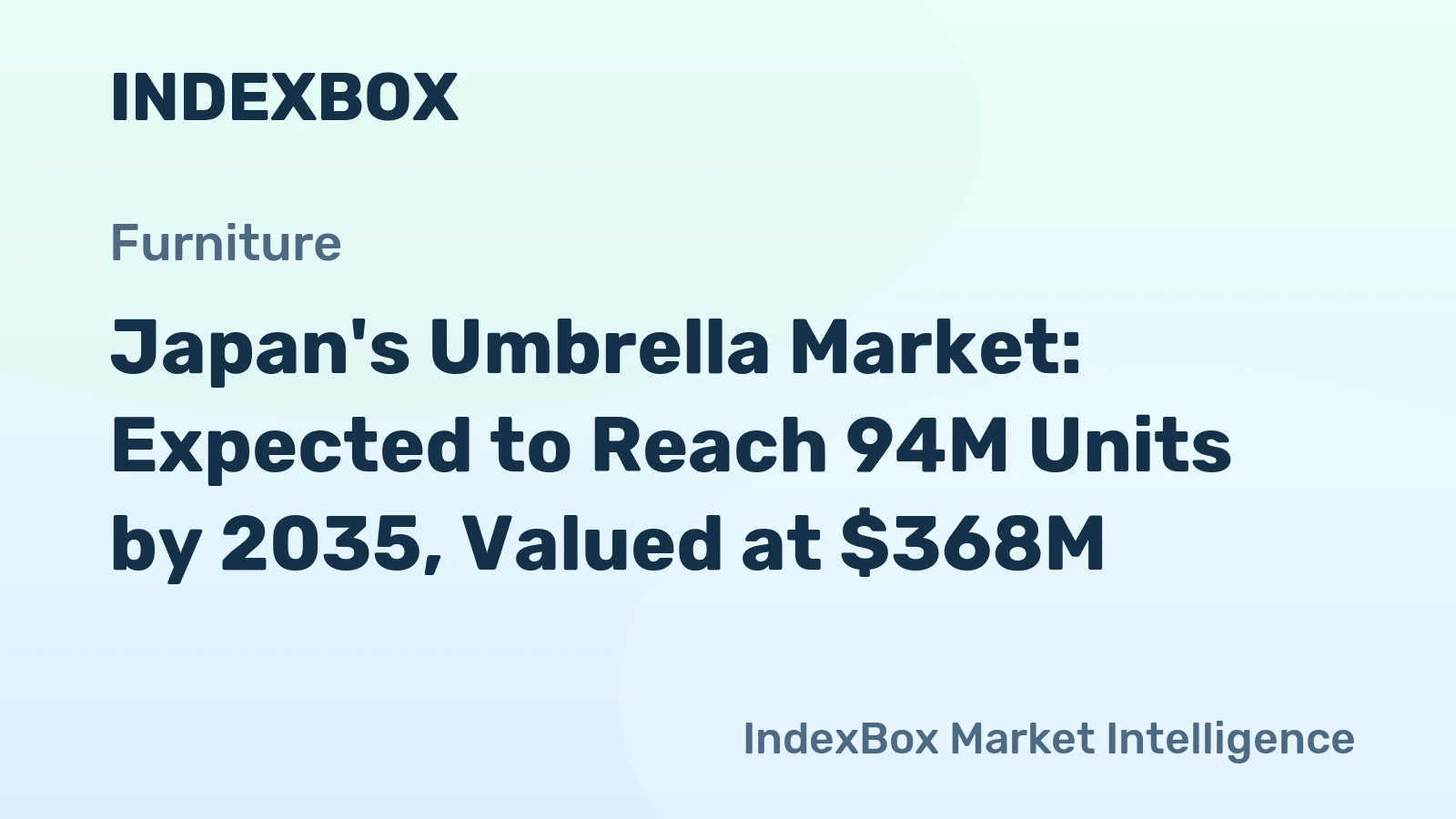 Japan's Umbrella Market: Expected to Reach 94M Units by 2035, Valued at $368M