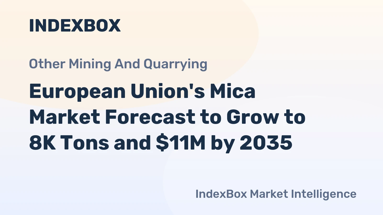 European Union's Mica Market Forecast to Grow to 8K Tons and $11M by 2035