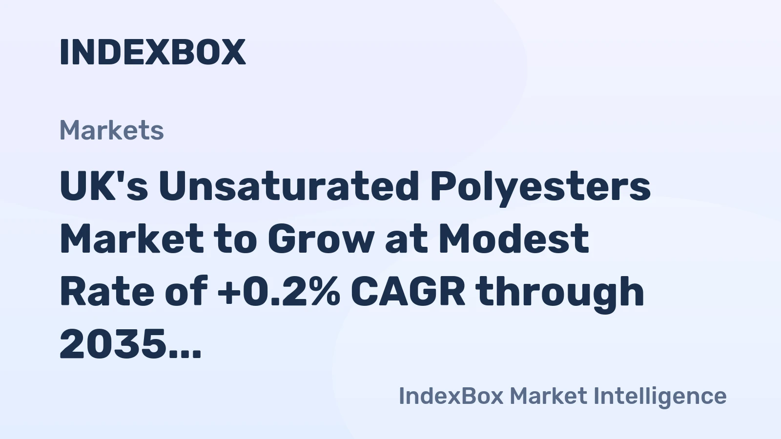 UK's Unsaturated Polyesters Market to Grow at Modest Rate of +0.2% CAGR through 2035