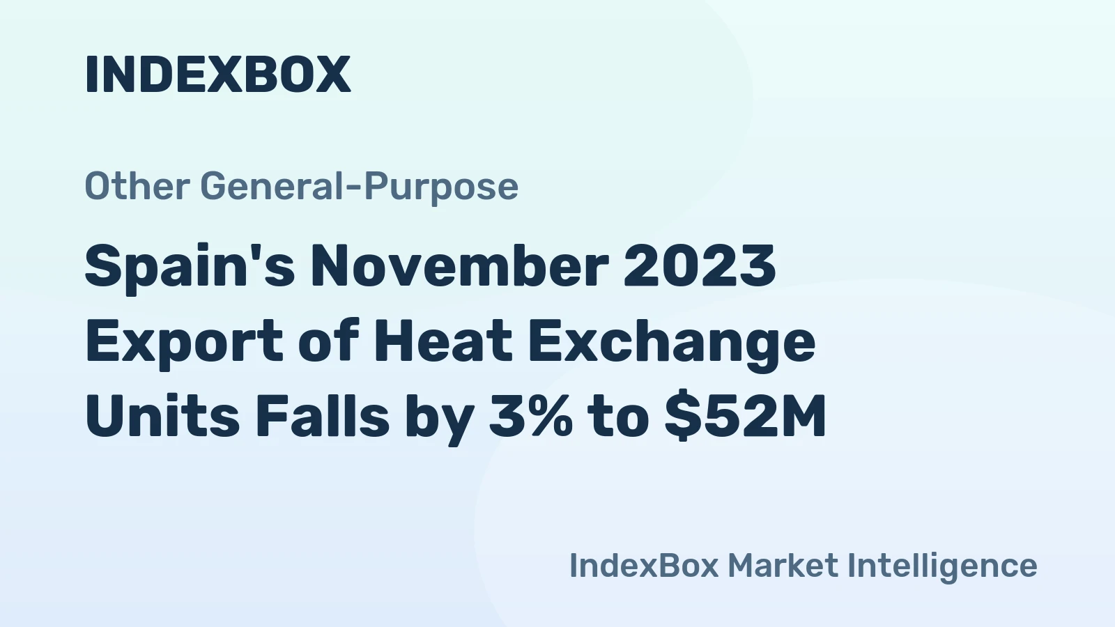 Spain's November 2023 Export of Heat Exchange Units Falls by 3% to $52M