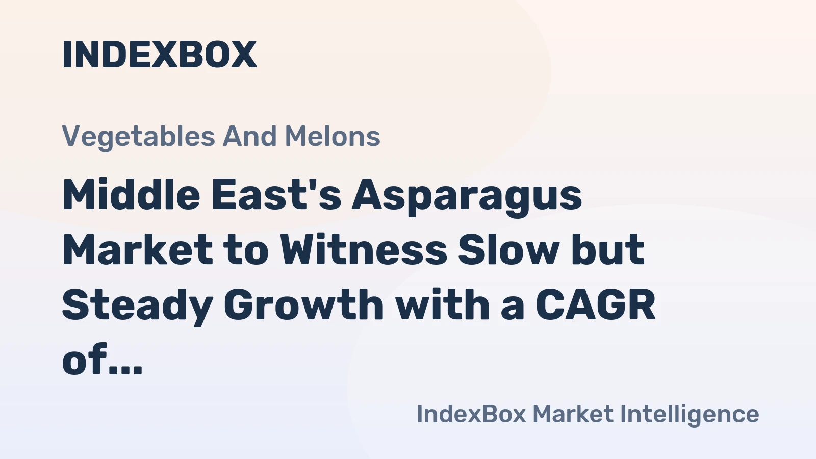 Middle East's Asparagus Market to Witness Slow but Steady Growth with a CAGR of +0.2% from 2024 to 2035