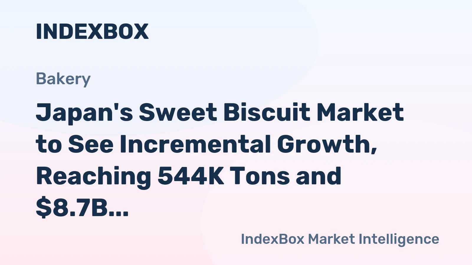 Japan's Sweet Biscuit Market to See Incremental Growth, Reaching 544K Tons and $8.7B by 2035