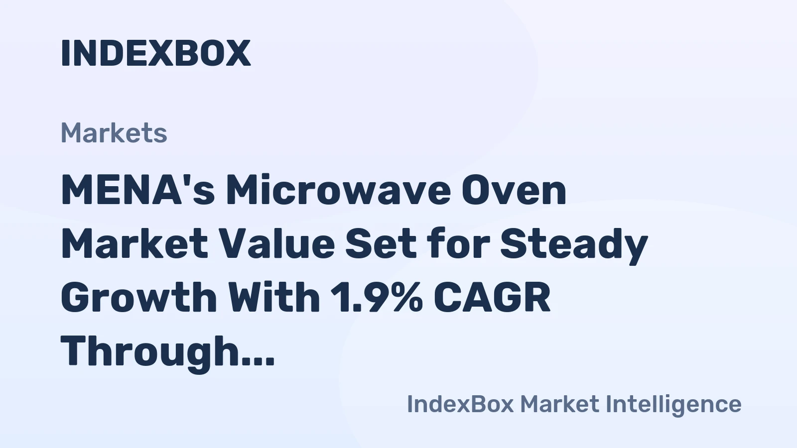 MENA's Microwave Oven Market Value Set for Steady Growth With 1.9% CAGR Through 2035