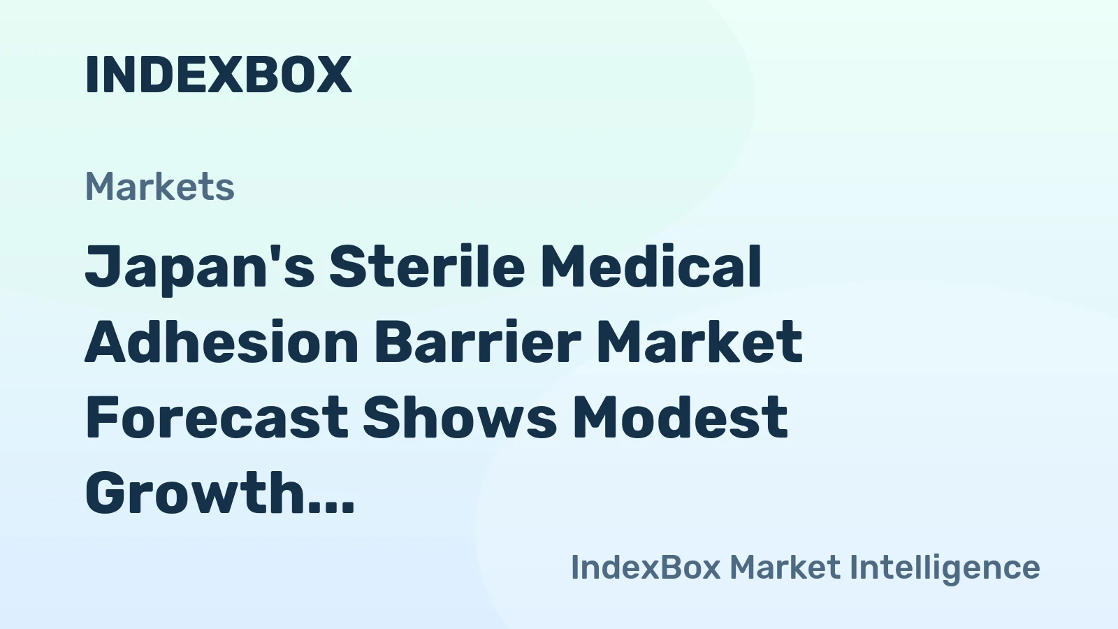 Japan's Sterile Medical Adhesion Barrier Market Forecast Shows Modest Growth With a 1.1% CAGR Through 2035