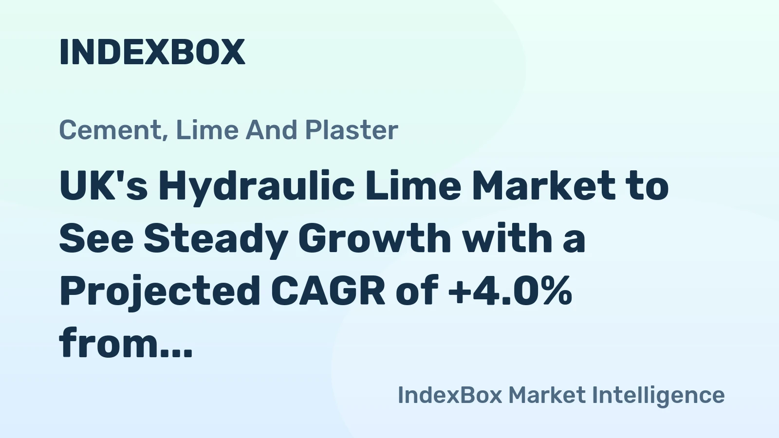 UK's Hydraulic Lime Market to See Steady Growth with a Projected CAGR of +4.0% from 2024 to 2035