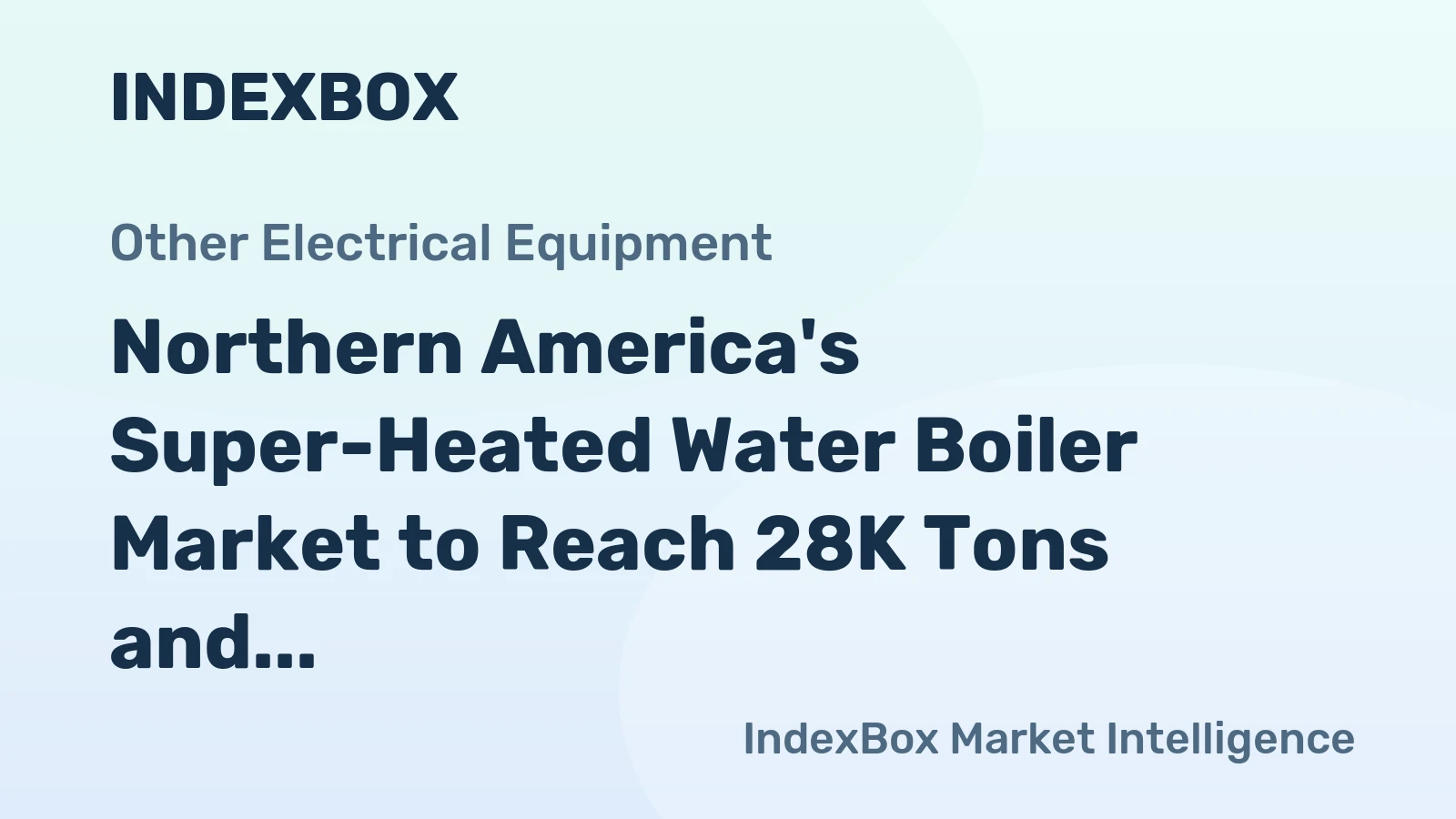 Northern America's Super-Heated Water Boiler Market to Reach 28K Tons and $451M