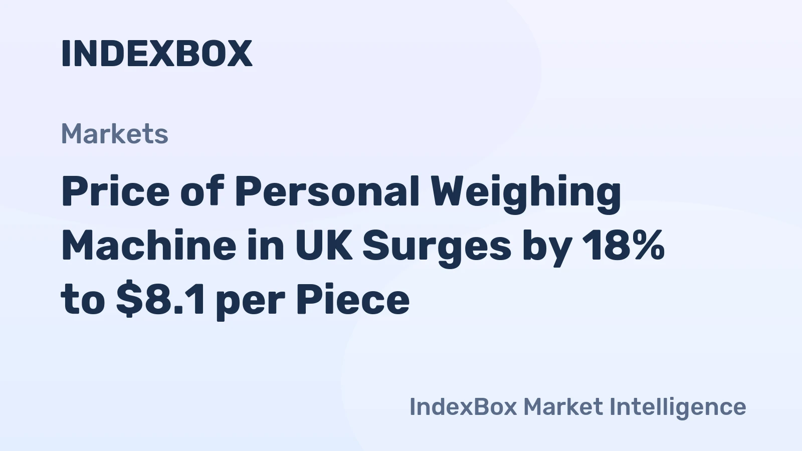 Price of Personal Weighing Machine in UK Surges by 18% to $8.1 per Piece