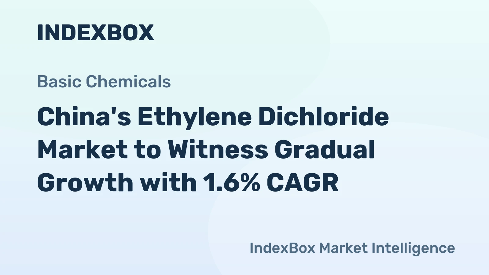 China's Ethylene Dichloride Market to Witness Gradual Growth with 1.6% CAGR
