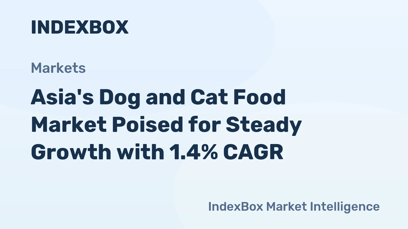 Asia's Dog and Cat Food Market Poised for Steady Growth with 1.4% CAGR