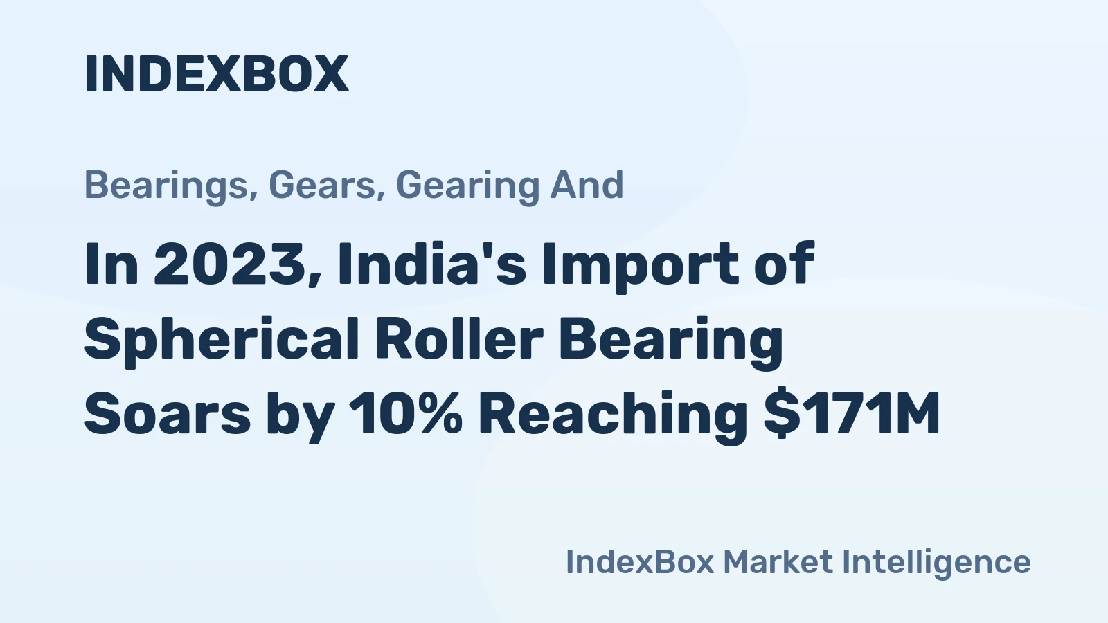 In 2023, India's Import of Spherical Roller Bearing Soars by 10% Reaching $171M