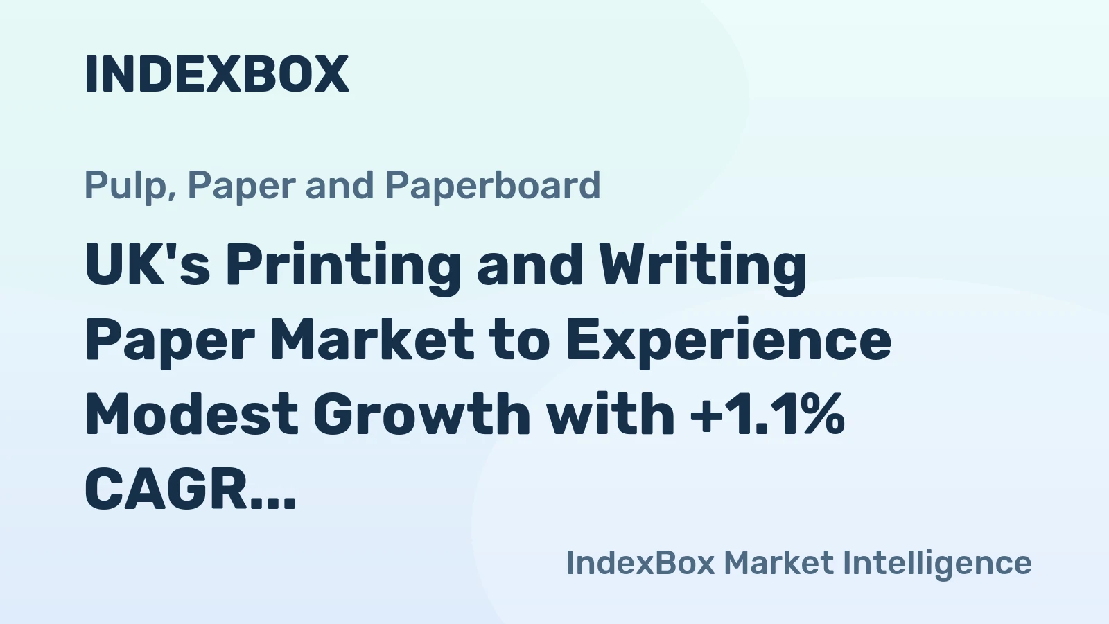 UK's Printing and Writing Paper Market to Experience Modest Growth with +1.1% CAGR by 2035