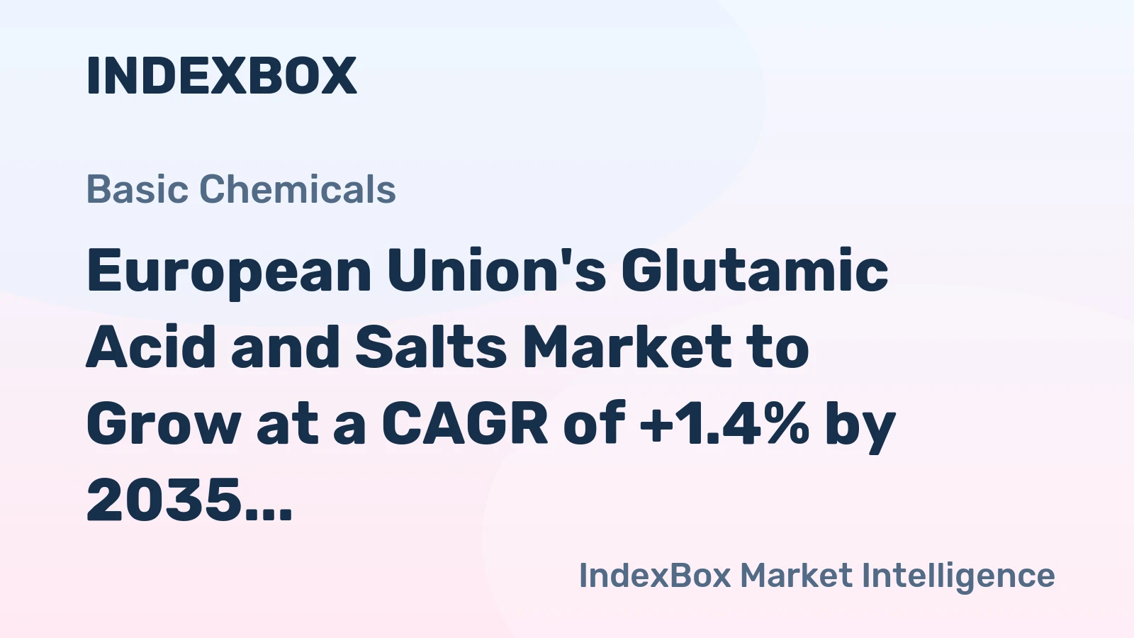 European Union's Glutamic Acid and Salts Market to Grow at a CAGR of +1.4% by 2035, Reaching $239M in Value
