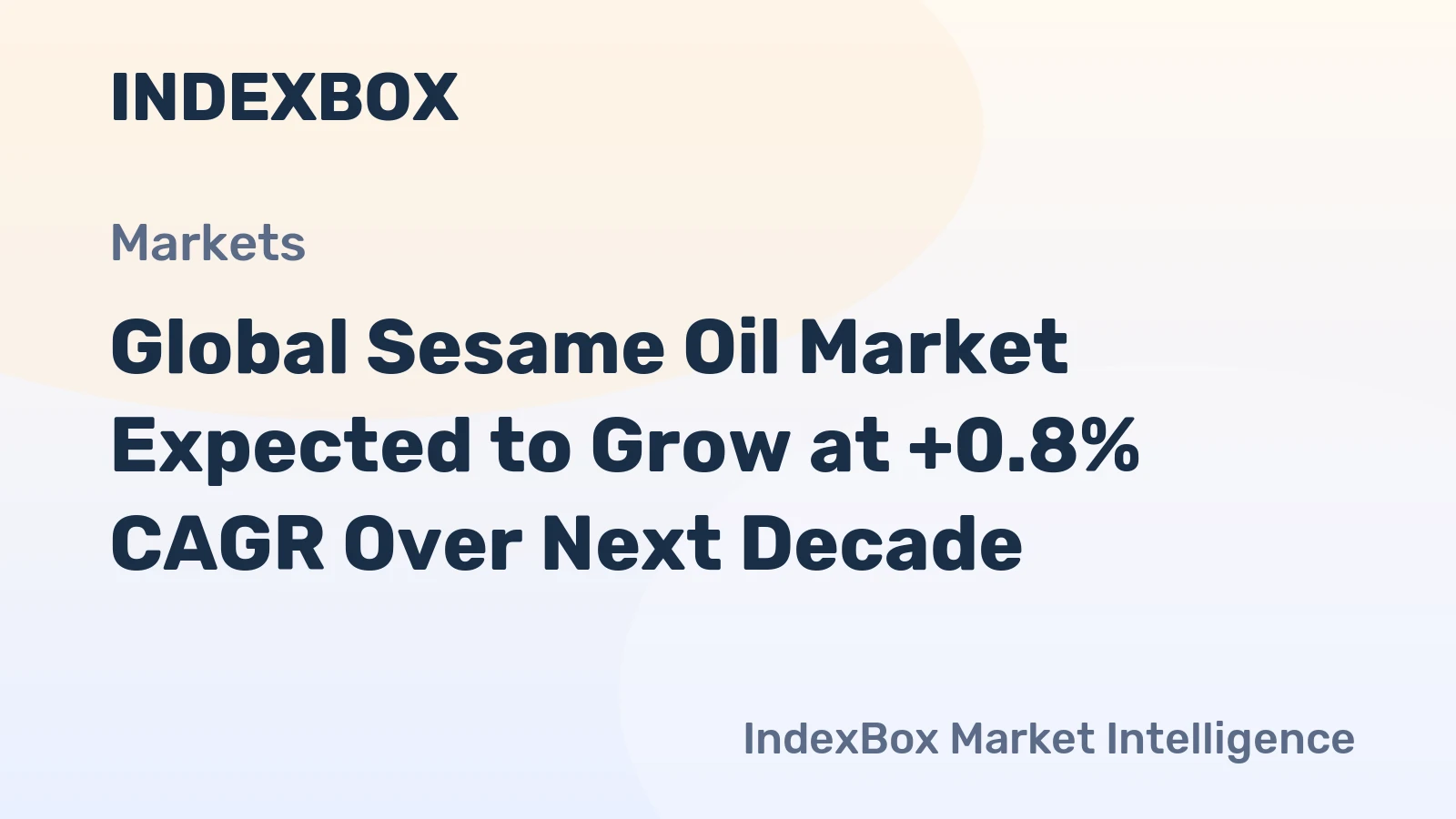 Global Sesame Oil Market Expected to Grow at +0.8% CAGR Over Next Decade