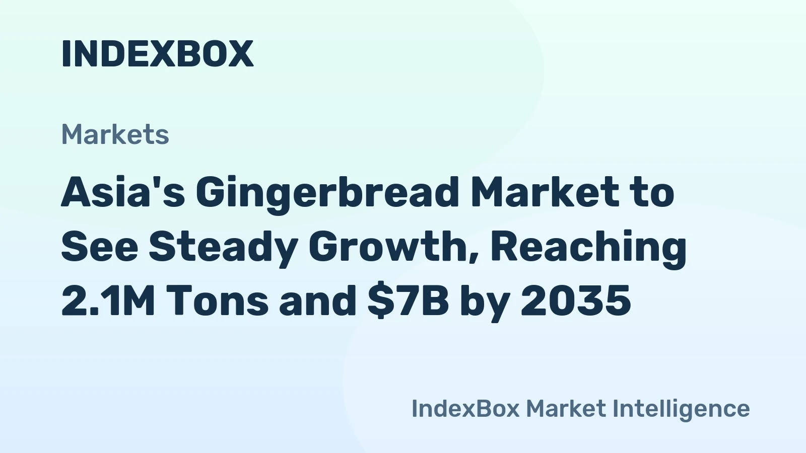 Asia's Gingerbread Market to See Steady Growth, Reaching 2.1M Tons and $7B by 2035