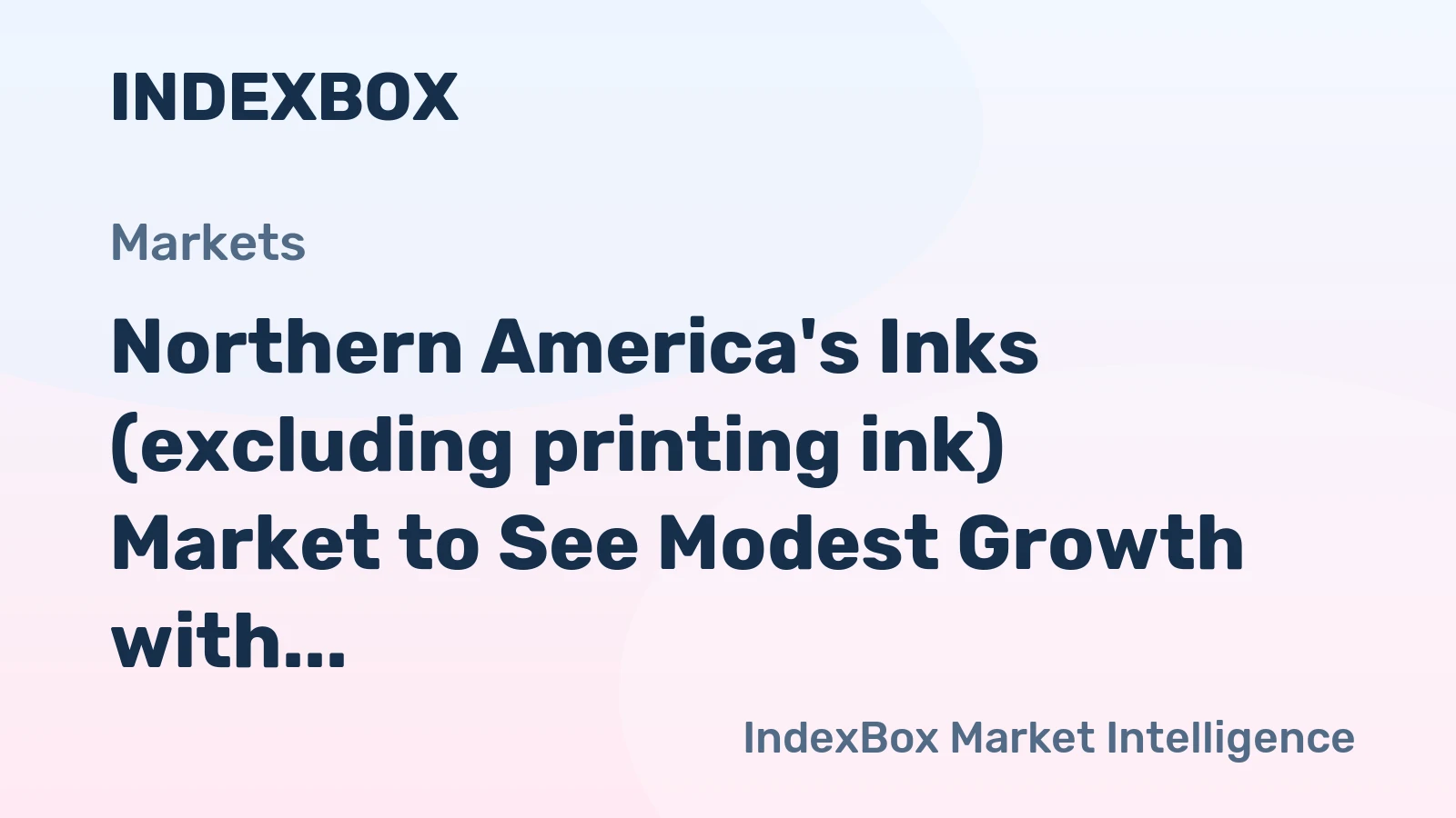 Northern America's Inks (excluding printing ink) Market to See Modest Growth with a CAGR of +0.4% from 2024 to 2035