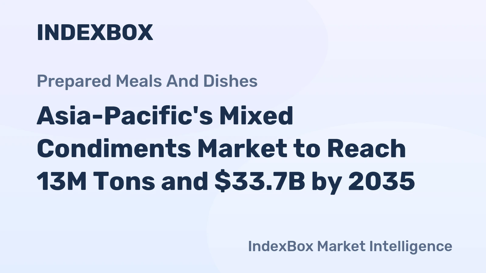 Asia-Pacific's Mixed Condiments Market to Reach 13M Tons and $33.7B by 2035