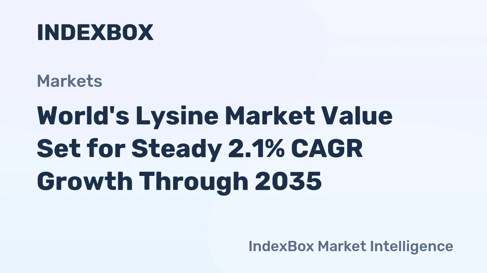 World's Lysine Market Value Set for Steady 2.1% CAGR Growth Through 2035