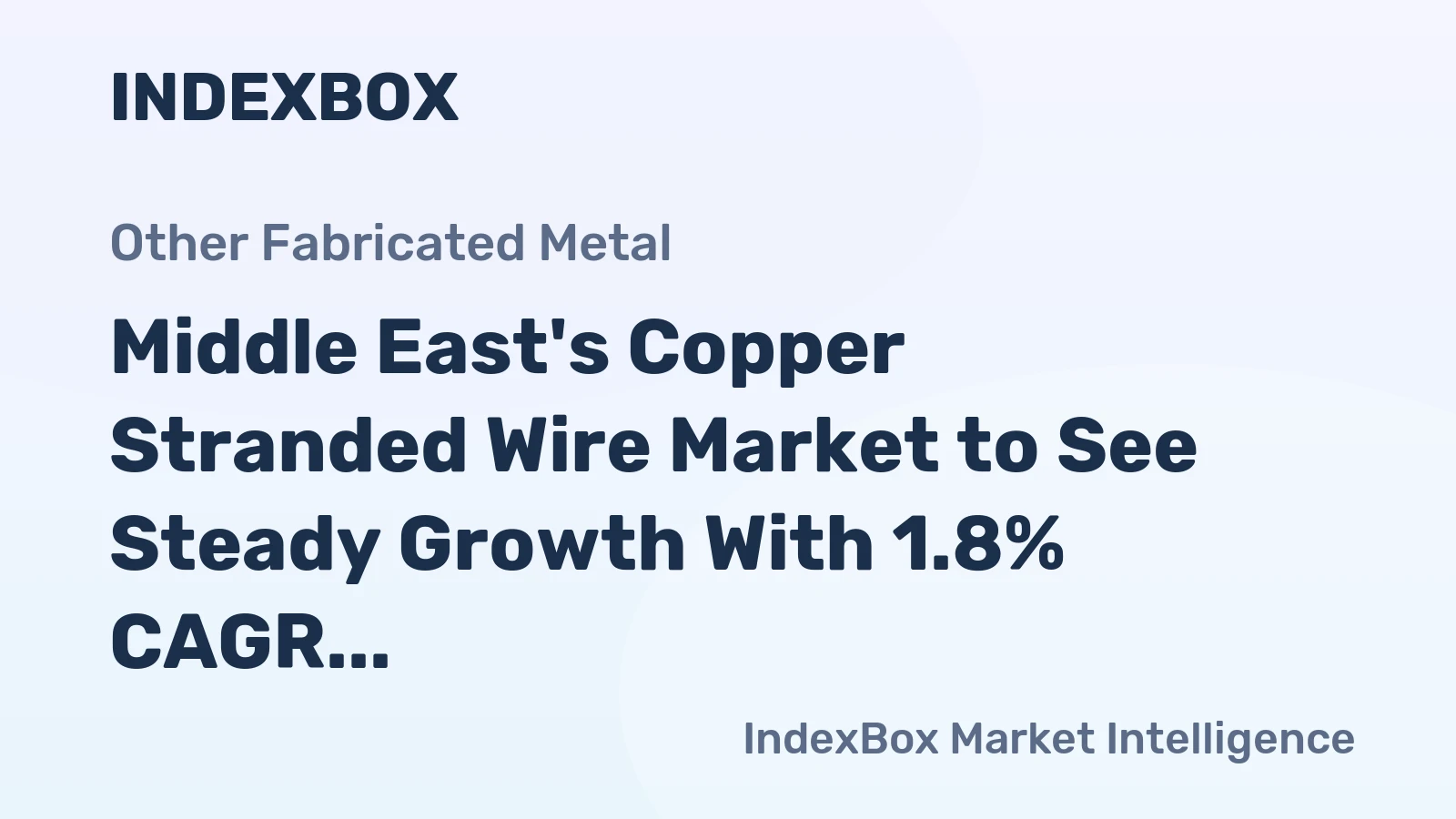 Middle East's Copper Stranded Wire Market to See Steady Growth With 1.8% CAGR Through 2035