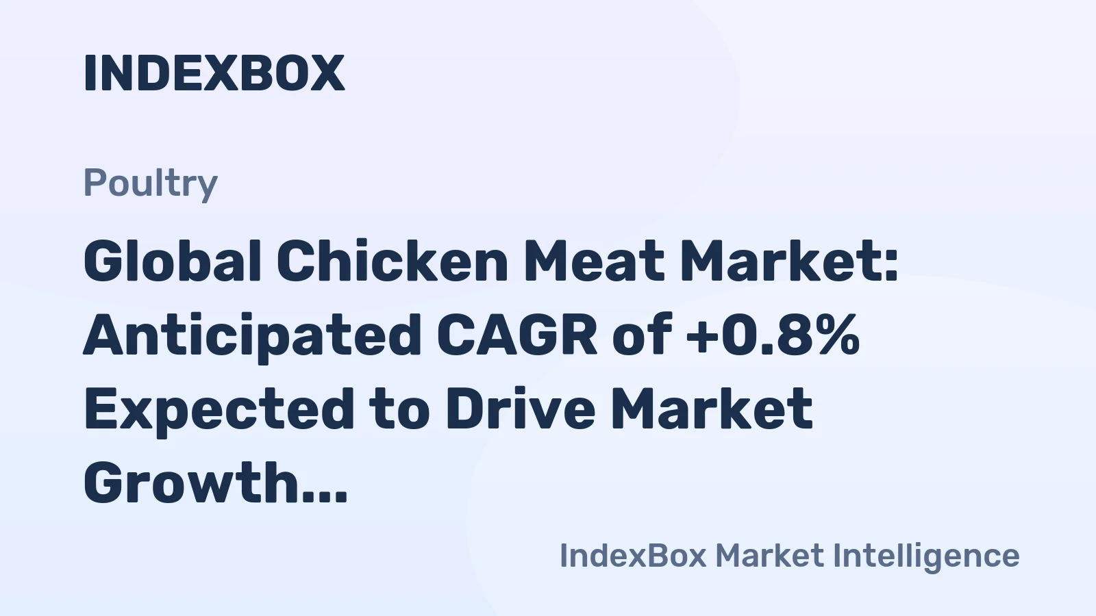 Global Chicken Meat Market: Anticipated CAGR of +0.8% Expected to Drive Market Growth to 133M Tons by 2035