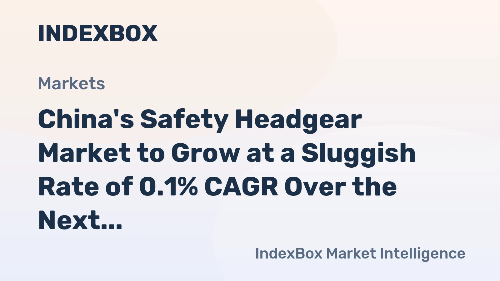 China's Safety Headgear Market to Grow at a Sluggish Rate of 0.1% CAGR Over the Next Decade