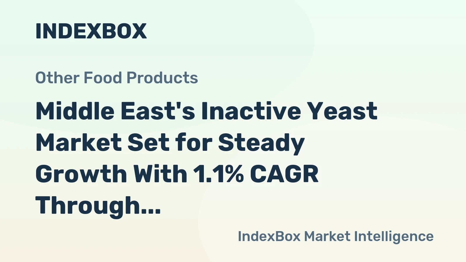 Middle East's Inactive Yeast Market Set for Steady Growth With 1.1% CAGR Through 2035