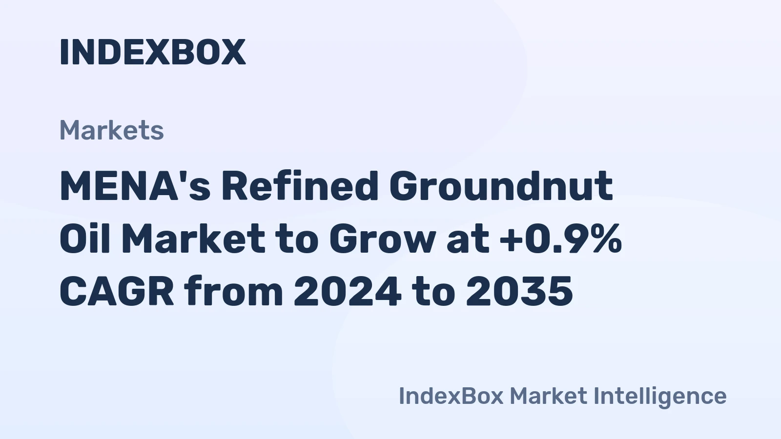 MENA's Refined Groundnut Oil Market to Grow at +0.9% CAGR from 2024 to 2035