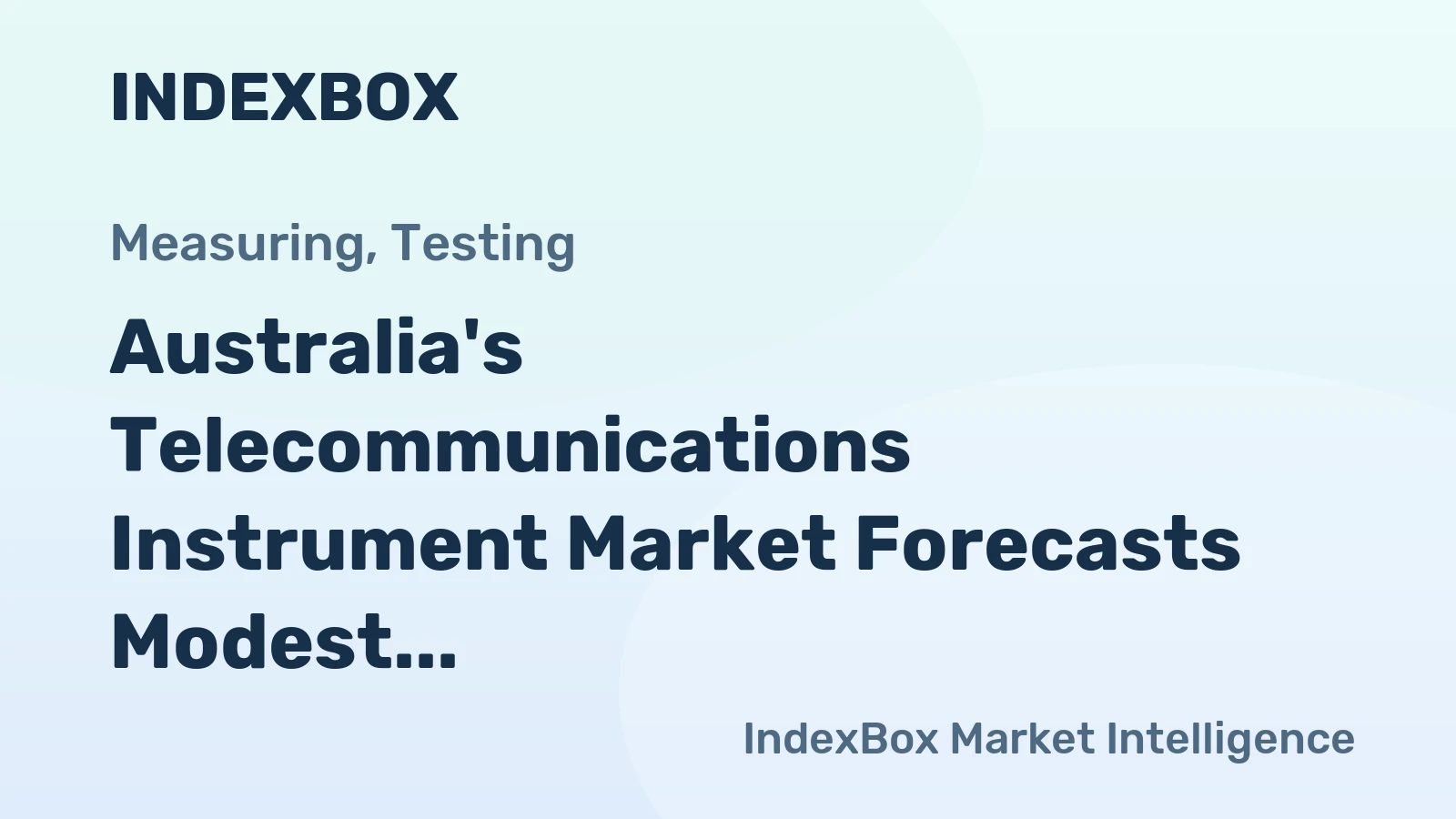 Australia's Telecommunications Instrument Market Forecasts Modest +0.9% CAGR Growth Through 2035