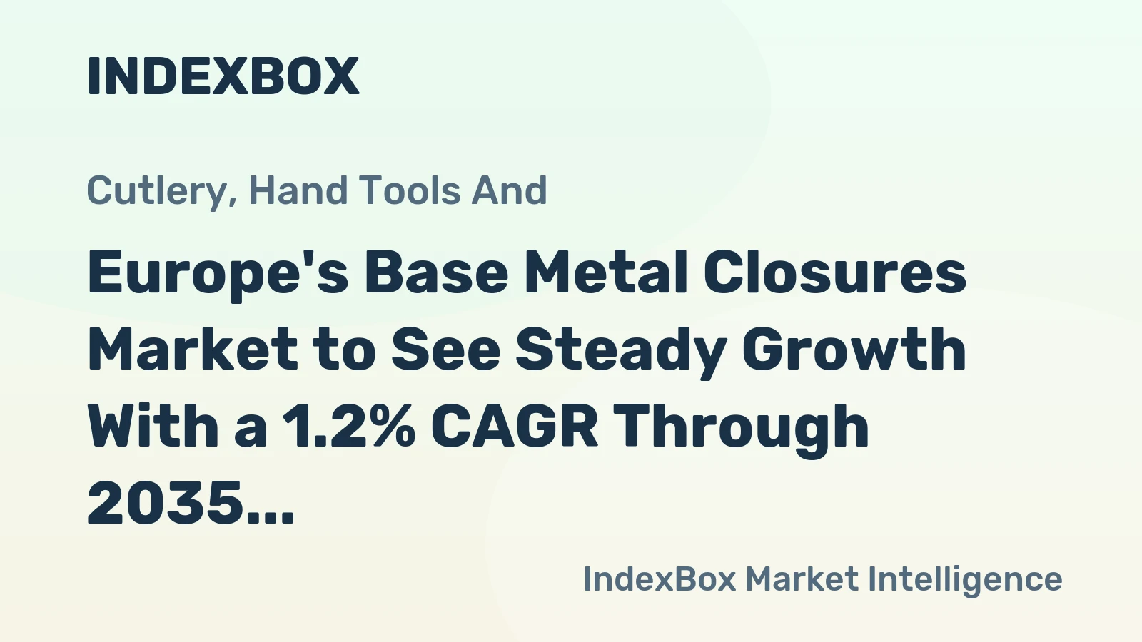 Europe's Base Metal Closures Market to See Steady Growth With a 1.2% CAGR Through 2035